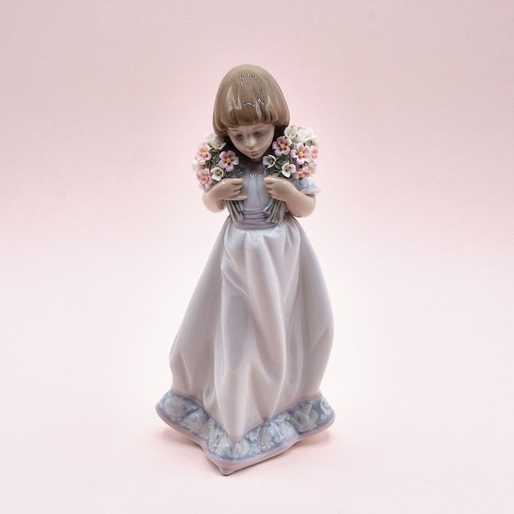 Vintage | Accents | Lladro Figurine Spring Bouquet Vintage Porcelain ...